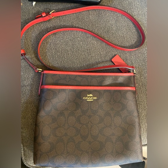 Coach | Bags | Coach Signature File Crossbody Bag | Poshmark